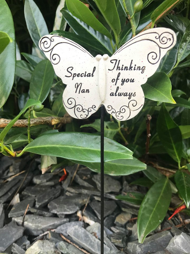 Nan Butterfly Stick - Memorial Tribute Spike — Memorable Memorials